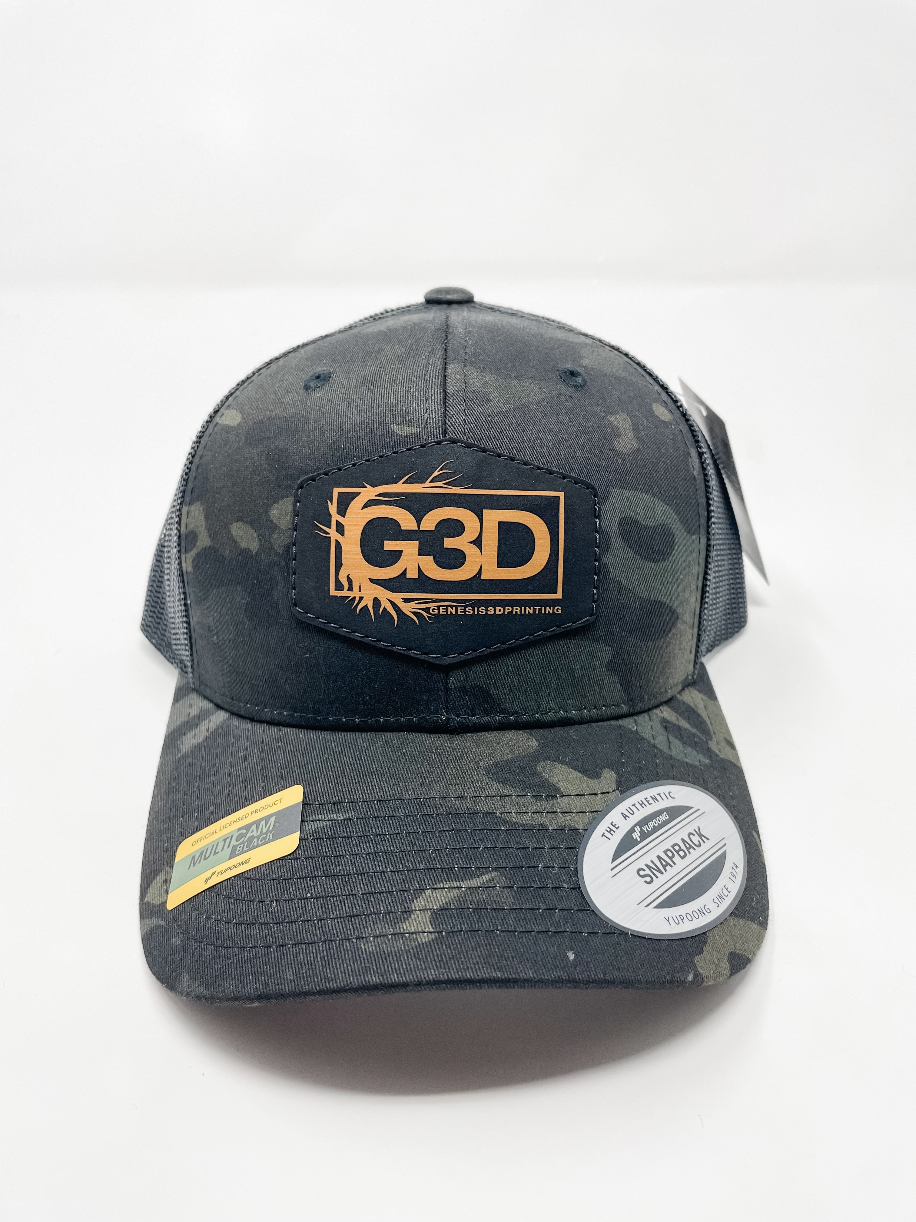 G3D Leather Patch Hat [Multicam Black Camo] – Genesis 3D Printing, LLC