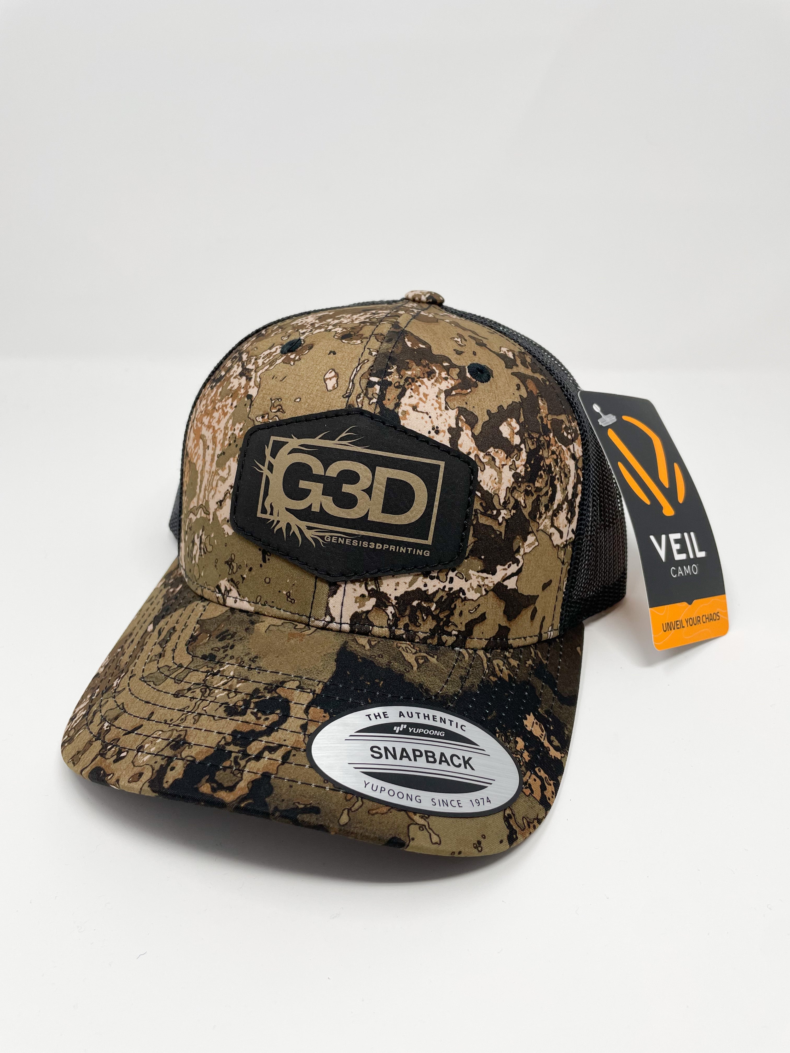 G3D Leather Patch Hat [Veil Camo] – Genesis 3D Printing, LLC